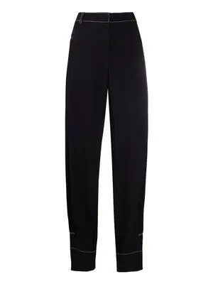 Stella McCartney Nancy Tapered Trousers With Contrast Stitching - Black