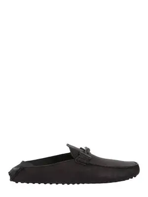 TOD'S Leather Gommino Mules Black