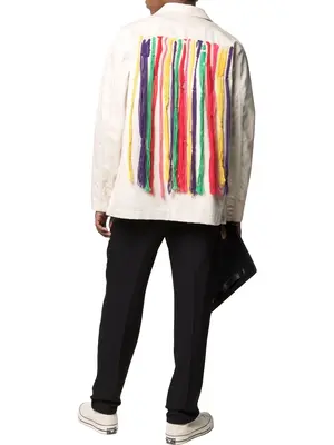 Palm Angels X Missoni Melting Logo Denim Chore Jacket - Neutrals