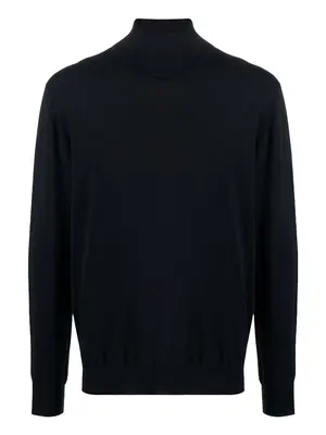 BILLIONAIRE Fine-knit Roll-neck Jumper - Blue