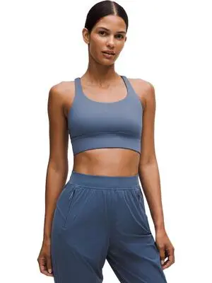 Lululemon Energy Longline Bra Blue Twill