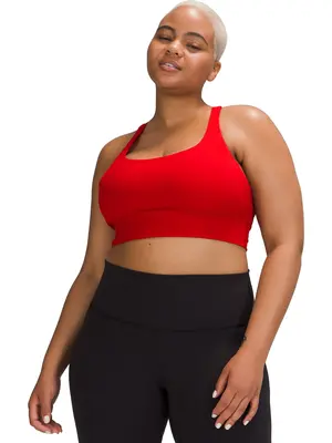 Lululemon Energy Longline Bra Dark Red