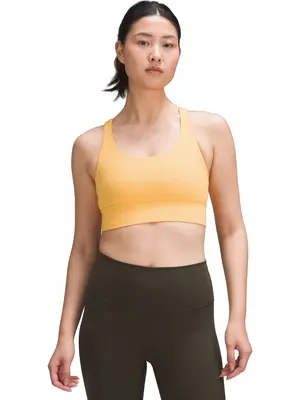 Lululemon Energy Longline Bra Mango Dream