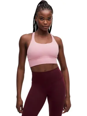 Lululemon Energy Longline Bra Pink Tide