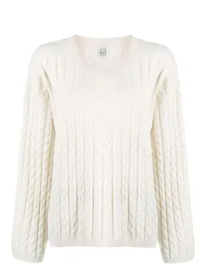 TOTÊME Cable-knit Cashmere Jumper - Neutrals