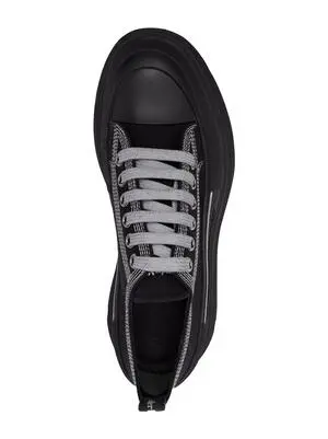 Alexander McQueen Tread Slick Lace-up Sneakers - Black