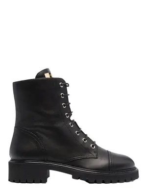 GIUSEPPE ZANOTTI Nevada Leather Ankle Boots - Black