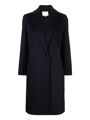 Vince Single-breasted Fitted Coat - Blue