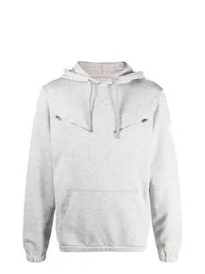 Alexander McQueen Skull-patch Zip-detail Hoodie - Grey