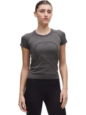 Lululemon Swiftly Tech Short-Sleeve Shirt 2.0 Spandex Stripe Nightmoth/light Ivory
