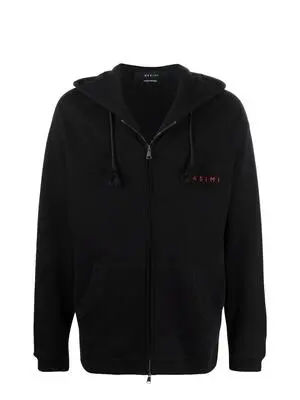 QASIMI Qasimi Embroidered Logo Slogan Hoodie