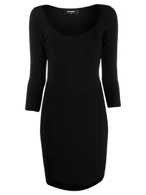 DSQUARED2 DSQUARED2 Three Quarter-sleeved Fitted Dress