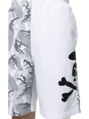 AAPE BY *A BATHING APE Moonface Camouflage-print Shorts - White