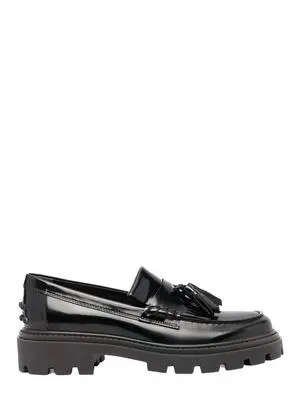 TOD'S Tassel Detail Loafers - Black