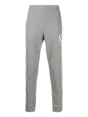 Armani Exchange Logo Embroidered Track Pants - Grey