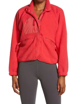 Free People Free People Movement Hit The Slopes Fleece Jacket Puckered Up