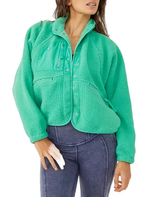 Free People Free People Movement Hit The Slopes Fleece Jacket Water
