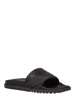 Fendi Ff Slide Sandal - F0qa1 Nero