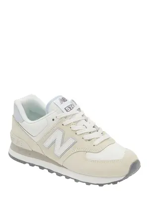 NEW BALANCE 574 Lace-Up Sneakers Angora/ Granite
