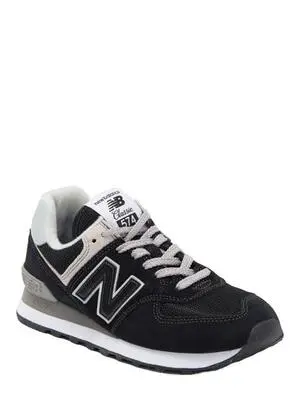 NEW BALANCE 574 Lace-Up Sneakers Black/white