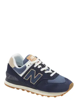 NEW BALANCE 574 Lace-Up Sneakers Navy
