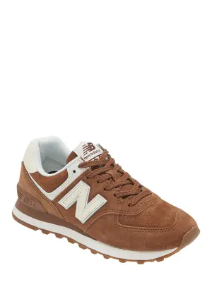 NEW BALANCE 574 Lace-Up Sneakers True Brown