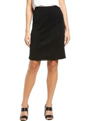 Ming Wang Knit Pencil Skirt - Black
