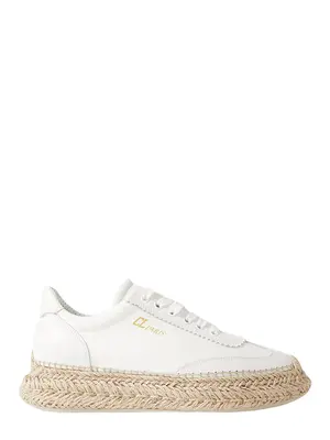 CHRISTIAN LOUBOUTIN Christian Louboutin Espasneak Leather Espadrille Platform Sneakers