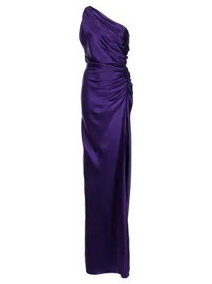 Michelle Mason One-shoulder Gown - Purple
