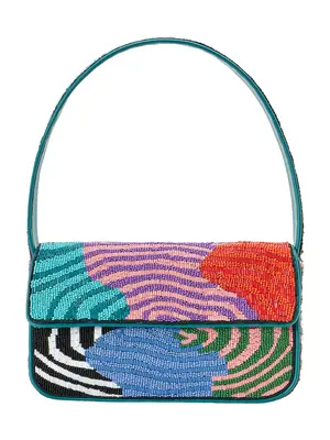 Staud STAUD Tommy Floral Shoulder Bag Acid Swirl