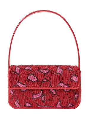 Staud STAUD Tommy Floral Shoulder Bag Cherry Wave