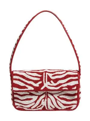 Staud STAUD Tommy Floral Shoulder Bag Red