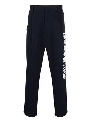 Moschino Symbols Stretch-gabardine Trousers - Blue