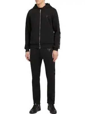 GIUSEPPE ZANOTTI Lr-12 Logo-print Hoodie - Black