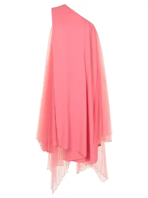 JUUN.J Pleated Tulle One-shoulder Dress - Pink