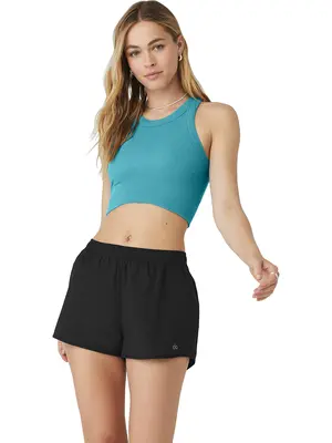 Alo Yoga ALO Seamless Delight High Neck Tank Blue Splash