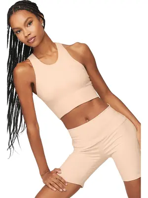 Alo Yoga ALO Seamless Delight High Neck Tank Peachy Glow