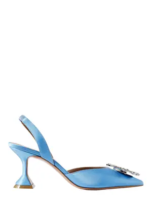 Amina Muaddi Amina Muaddi Begum Slingback Pumps Blue