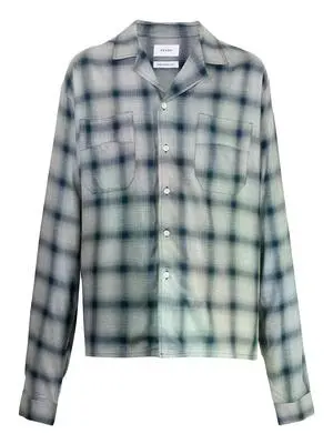 Rhude Check-print Buttoned Shirt - Blue
