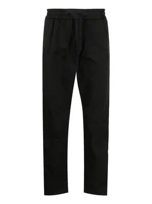 Iceberg Elasticated-waist Cotton-blend Trousers - Black
