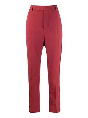 Rick Owens Satin Trim Trousers - Red