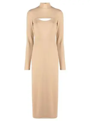 AMBUSH Cut-out Mid-length Dress - Neutrals