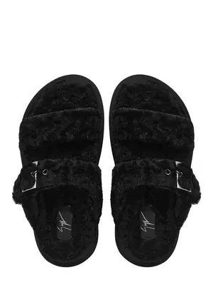 GIUSEPPE ZANOTTI Jolanda Flat Sandals - Black