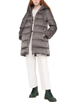 Herno Hooded Padded Coat - Grey