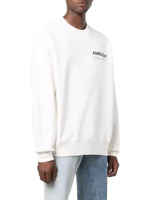 AMBUSH Logo-print Fleece Sweatshirt - White