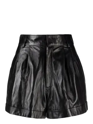 MANOKHI Manokhi Jett Leather Shorts