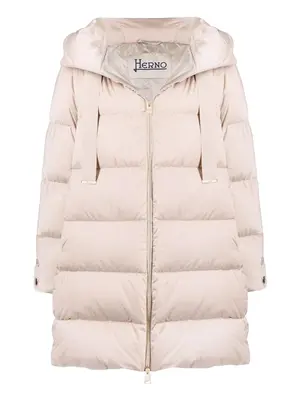 Herno Hooded Padded Coat - Neutrals