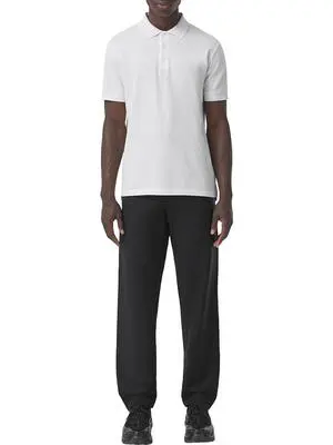 Burberry Monogram-embroidered Polo Shirt - White