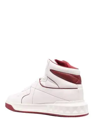 Valentino Garavani One Stud High-top Sneakers - White