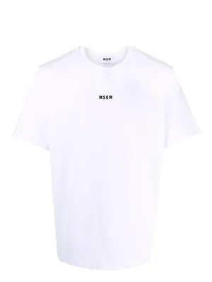 MSGM Logo-print Cotton T-shirt - White